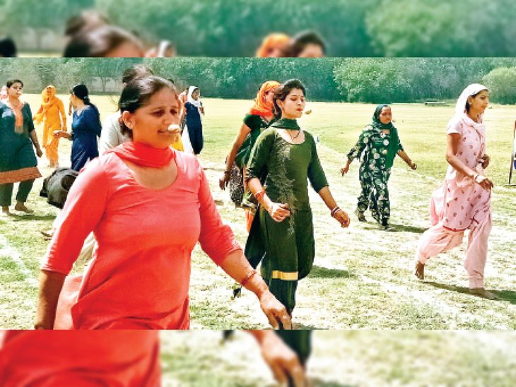 Anita in 200 meters race, Pinky in Matka race and Rekha in potato spoon ...