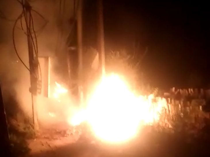 Transformer fire due to electric sparking, major accident averted ...