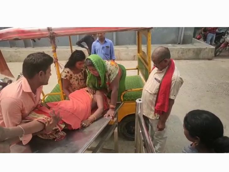 Most of the body of the woman was scorched, the vessel fell on the body ...