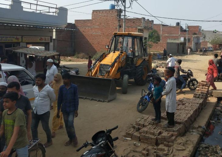 The youth fell into the sewer line 11 feet deep due to slipping ...