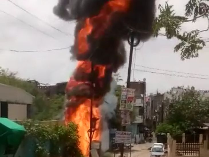 Transformer burnt to ashes due to fire, the driver was scared of the ...