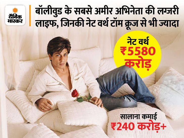 200 crore bungalow, 14 crore car and 2 crore watch included in Shahrukh ...