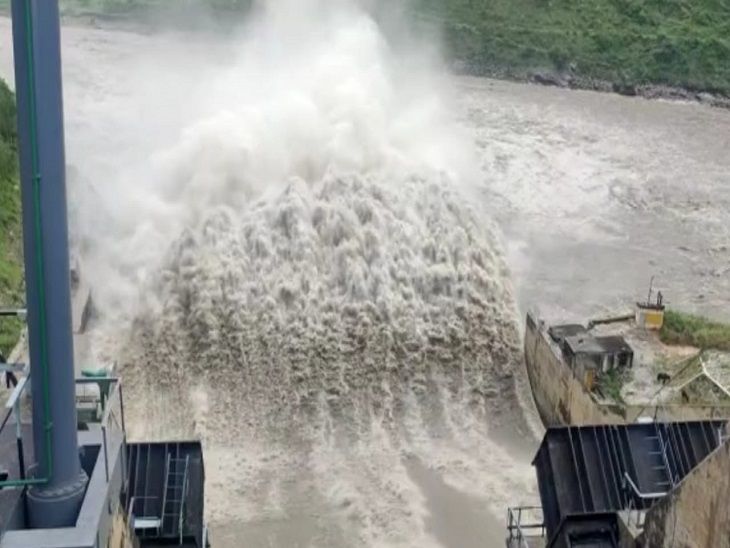After rise in the water level of the Beas river All the gates of the ...