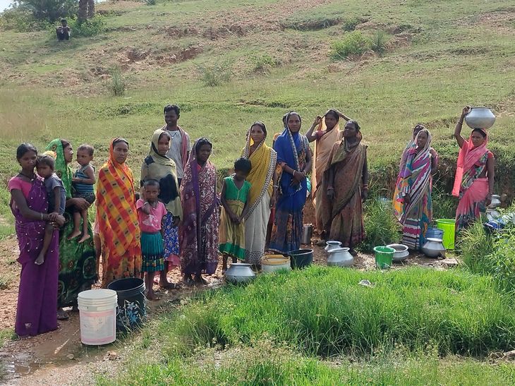 People bring water from the mountain by walking 2 KM here., Jamui is a ...