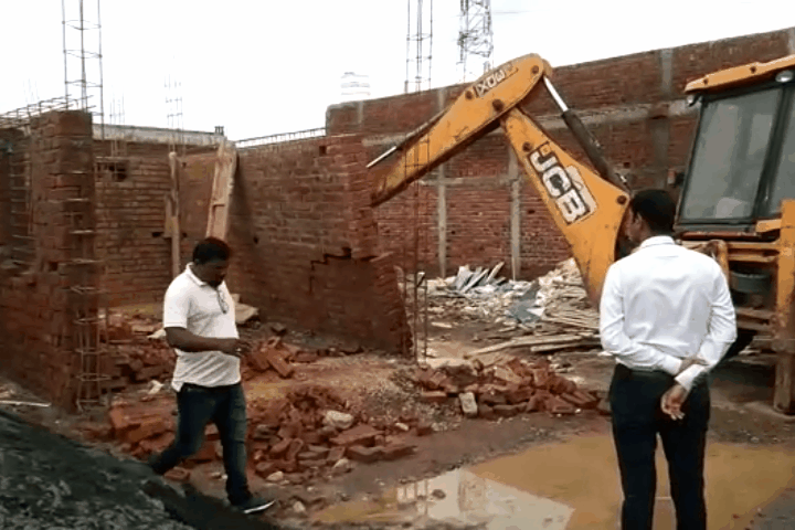 The colony being developed without permission in Kathounda was grounded