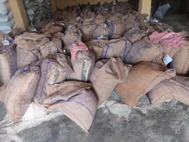 Water entered the rice warehouse in Padhar | पधर में चावल के गोदाम में ...