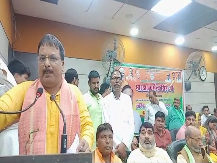 Azamgarh BJP MLC Dharmendra Singh said | आजमगढ़ में बोले भाजपा MLC ...