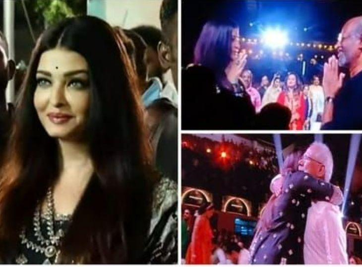 Aishwarya Rai touches Rajinikanth's feet at the event, hugs Mani Ratnam ...