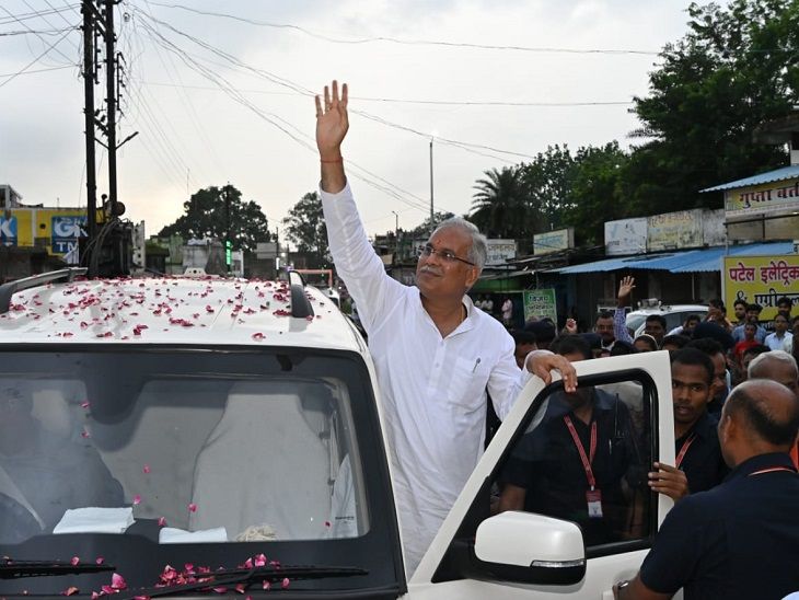 Chief Minister's road show in Lailunga: Bhupesh Baghel has reached ...