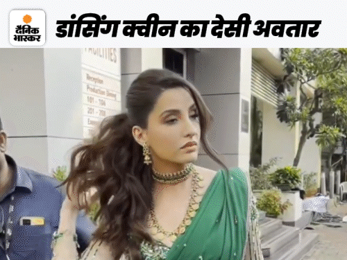 Looked very beautiful in green sari, fans praised after watching the video
