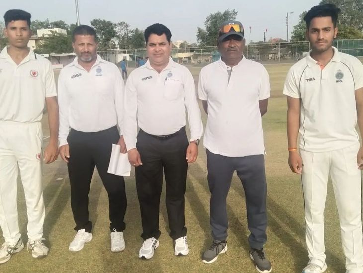 Rakesh Tripathi of Budhar is umpiring in the Global Cricket Premier ...