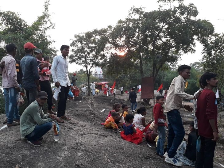 Devotees make attendance through dense forests and rocky paths on the ...