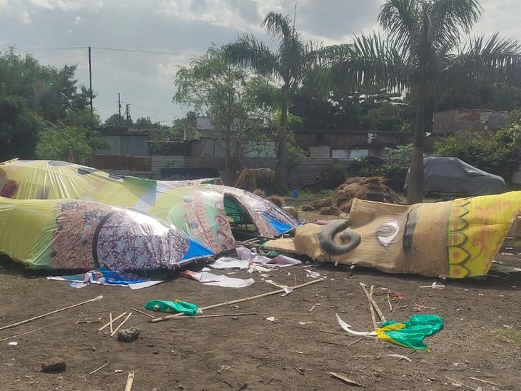 : The largest effigy of 61 feet Ravana is being built, Ravana will be ...