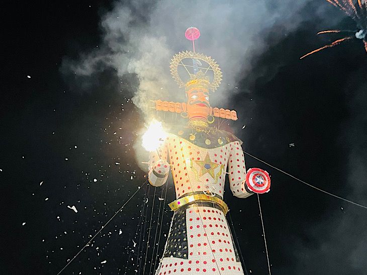 Victory of good over evil, Hanuman sets fire to Lanka, half an hour of ...