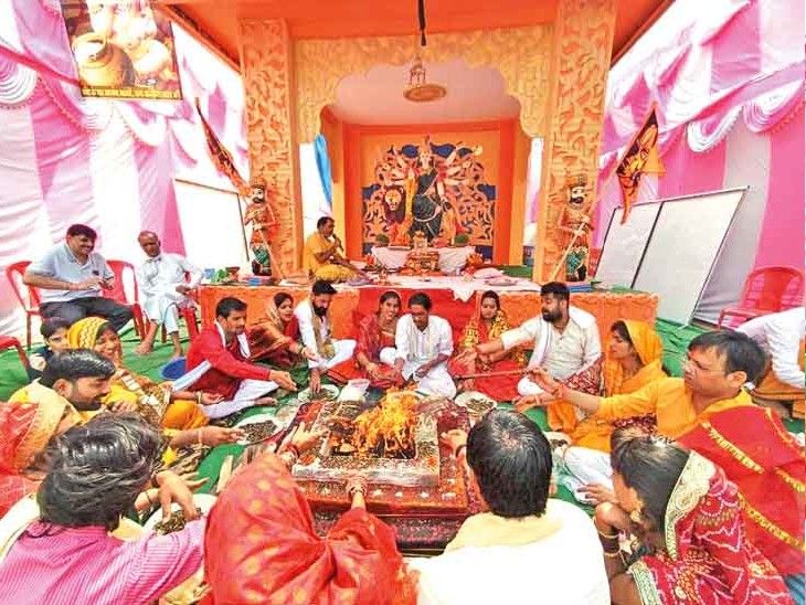 Riding on an elephant, farewell to Mother Durga in auspicious yoga ...