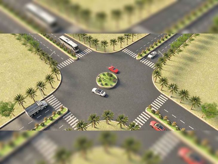 Indo-Italian design square, highmast and CC cameras will also be built ...