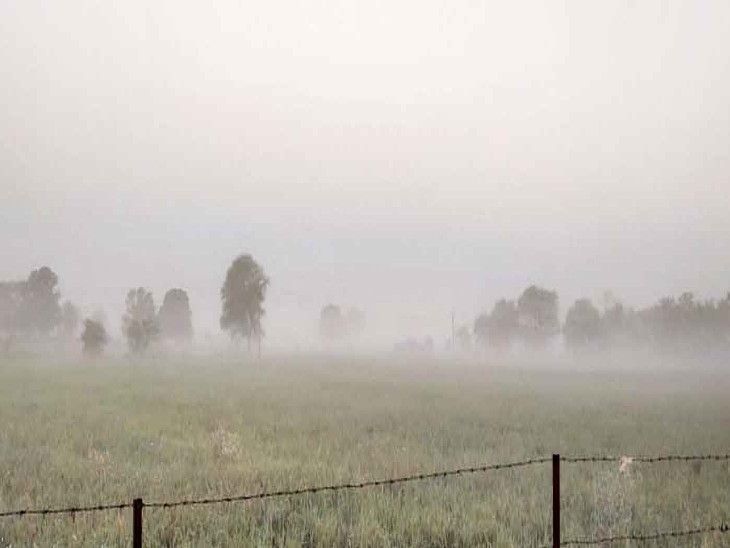 Shadow fog due to 75% humidity and 2 degree drop in minimum temperature ...