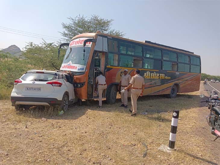 Jodhpur Road Accident; Husband Wife & Daughter Injured As Bus Hit Car