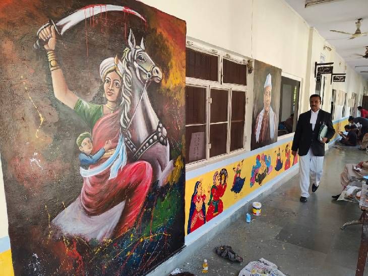 Great personalities of Bundelkhand and famous Chiteri painting engraved on the walls, see photos