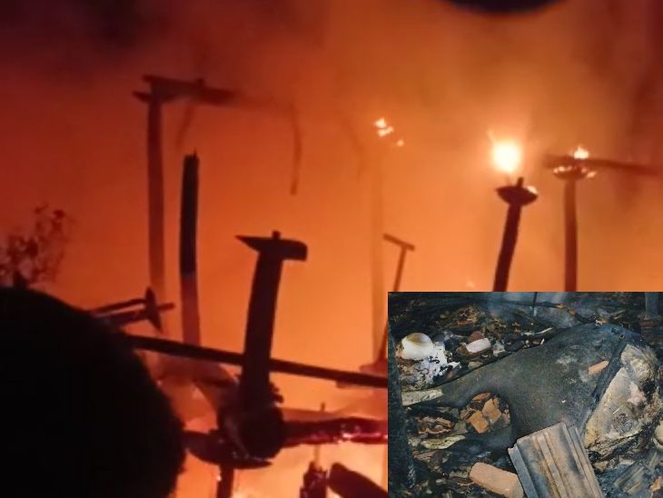 Burning of calf including buffalo in Dhar, two animals injured due to ...