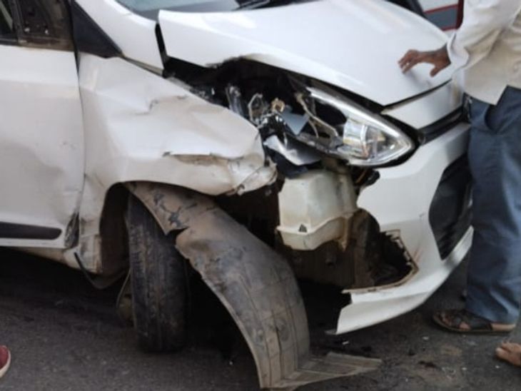 Swift car driver hit bullet riders, both vehicles were badly damaged in ...