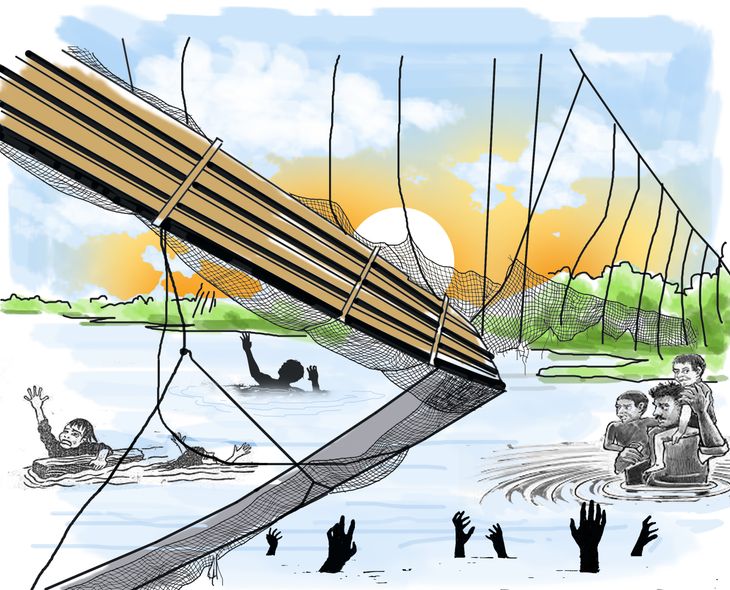 Morbi (Gujarat) Suspension Bridge Anchor Pin Investigation | Morbi News ...