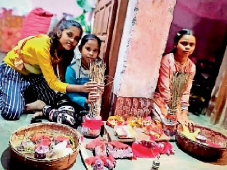 The festival of Sama-Chakeva celebrated with pomp in Galgaliya | बहनों ...
