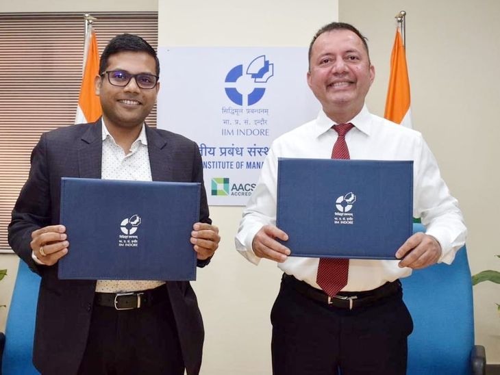 IIM Director Himanshu Rai and Collector Rishi Garg signed MoU | हरदा के ...