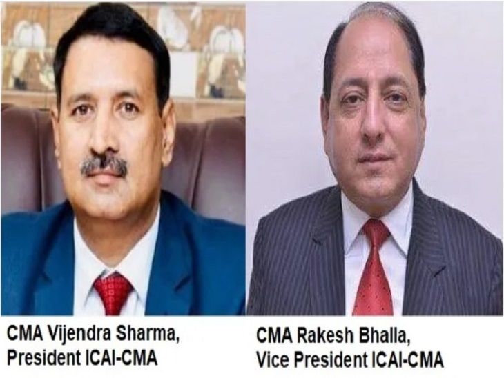 CMA Vijender Sharma became the President and CMA Rakesh Bhalla became ...