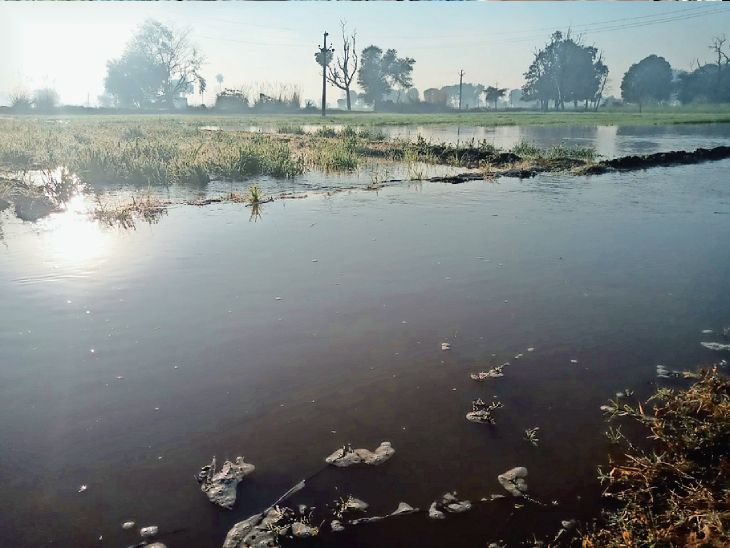 Water released in canal number 1 and 3 in Dam Baritha, canal is ...