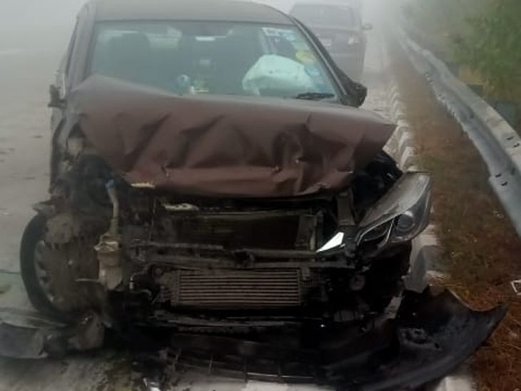 Due to fog in Greater Noida, an accident occurred on the Eastern ...