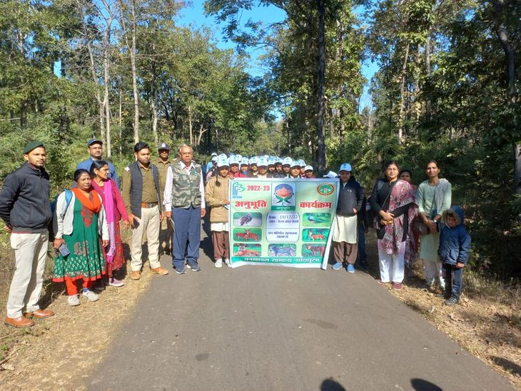 Children learned about forest wealth, got trees, plants, grass and ...
