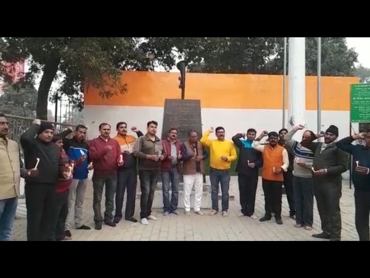In Rae Bareli, people lit candles and chanted Bharat Mata, saluted the ...