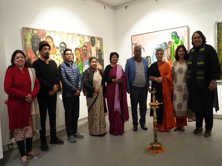 Human expressions seen in 33 paintings of Dr. Krishna Mahavar, the ...