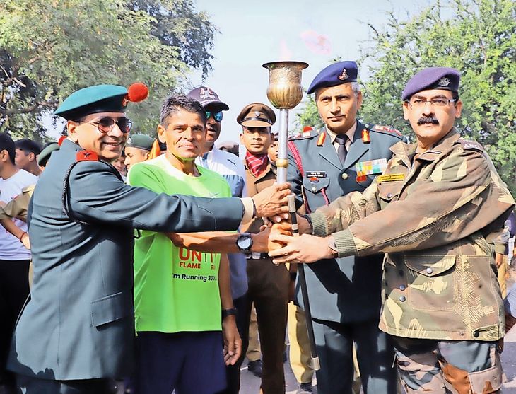 NCC completes 75 years, Unity Flame Run reaches the city | प्लेटिनम ...