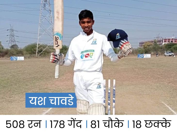 Yash Chavda 508 Runs Records | Mumbai Indians School Cricket Tournament | 40 ओवर के मैच में खेली ...