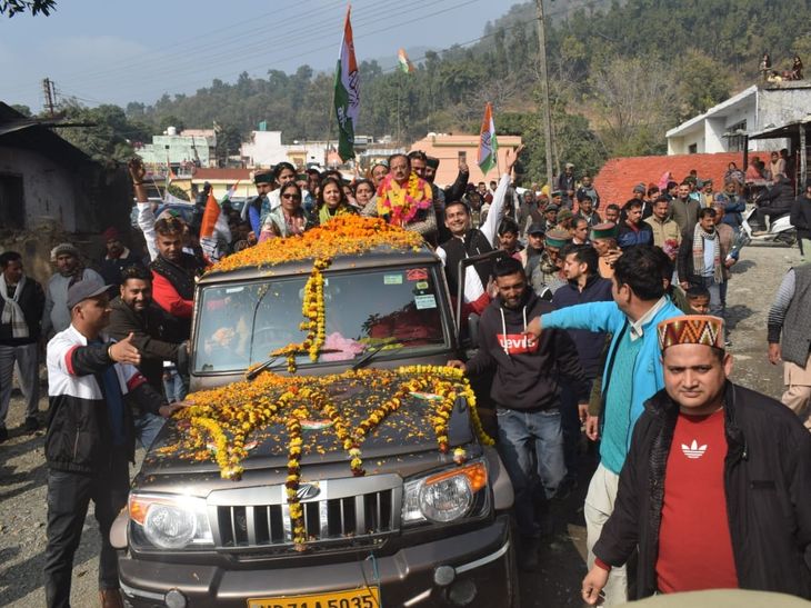 Sirmaur : Harshvardhan Chauhan visit to Shillai assembly, welcomed by ...