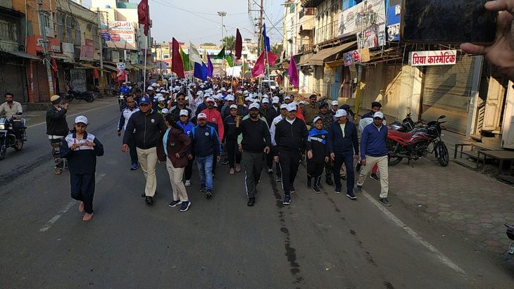 Organized from corporation to stadium in Khandwa; The youth danced to ...