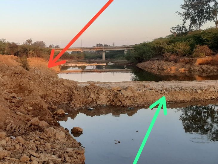 Land mafia type of people occupied the banks of the river | सौंदर्यीकरण ...