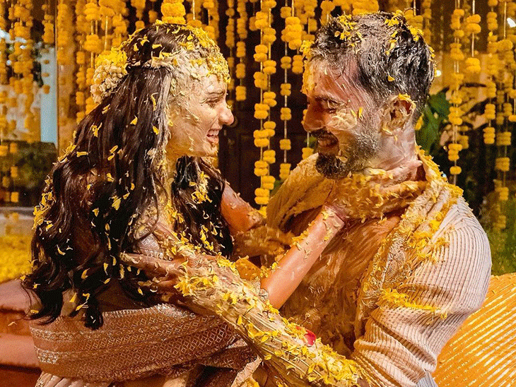 KL Rahul Athiya Shetty Haldi Ceremony Photos | Athiya Rahul Wedding ...
