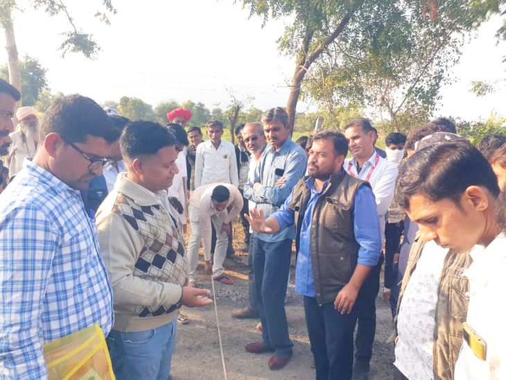 Displeasure of villagers due to substandard material in road ...
