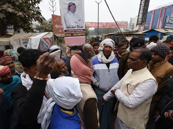 Mobilization of workers at Patna's RPS turn] Labor Minister Surendra ...