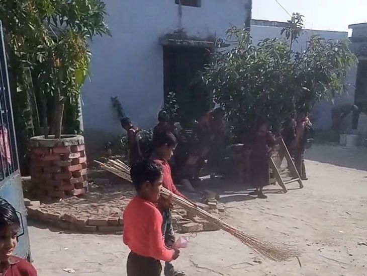 Video of child sweeping the school went viral, BSA said, there is ...