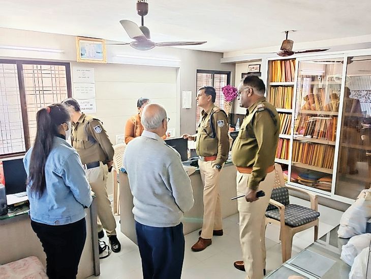 Broken locks of five offices in the building located near Station Road ...