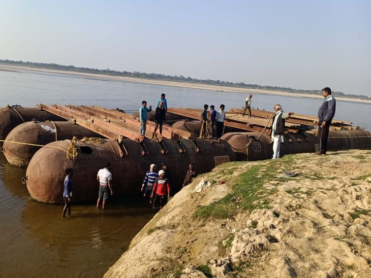 Pipa bridge road construction work started on Rapuria Ganga Ghat, four ...