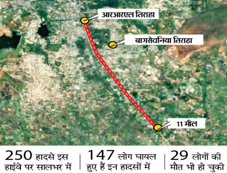 9 kilometer highway from RRL Tirahe to 11 miles, depending on only one ...