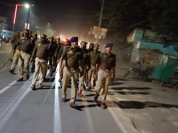 Route march done with a large number of forces, feedback of peace ...