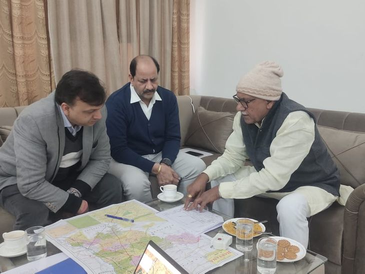 Narnaul- NH 152 D Jat Guwana Dublana, meeting with Minister OP Yadav ...