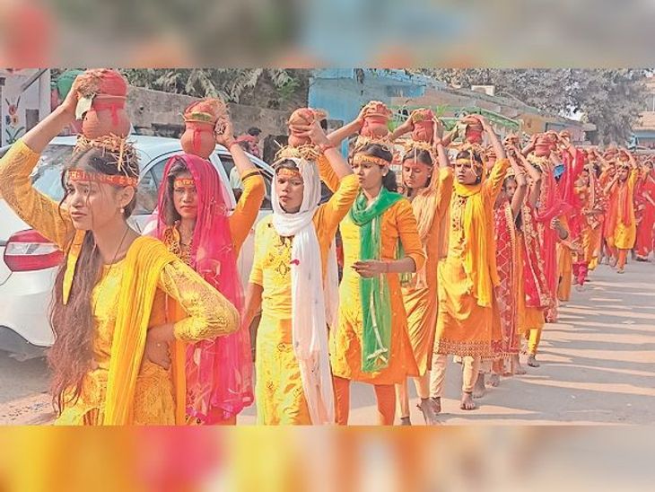 In the newly built Shiva temple in Kothwa village, 161 girls took out a ...