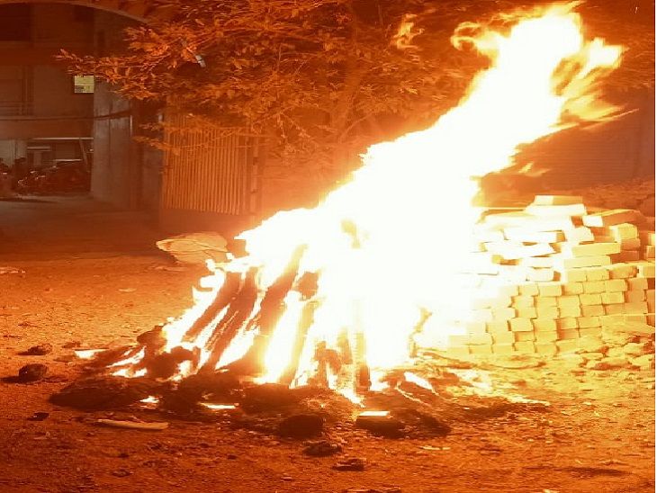 When refused to abuse, he was pushed into the burning bonfire ...